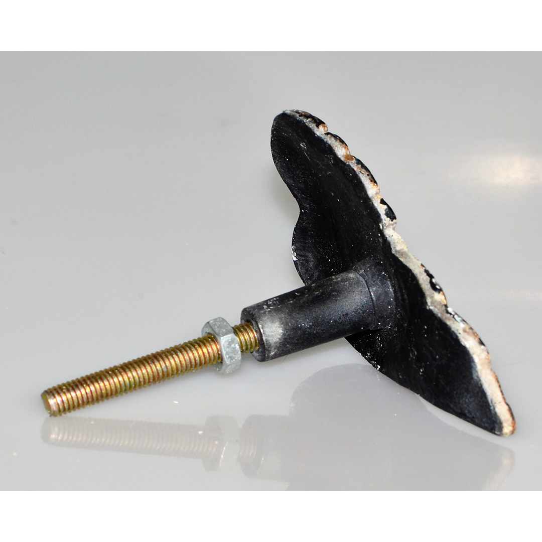 White on Black Anchor Silver Knob | Charleston Knob Company ...